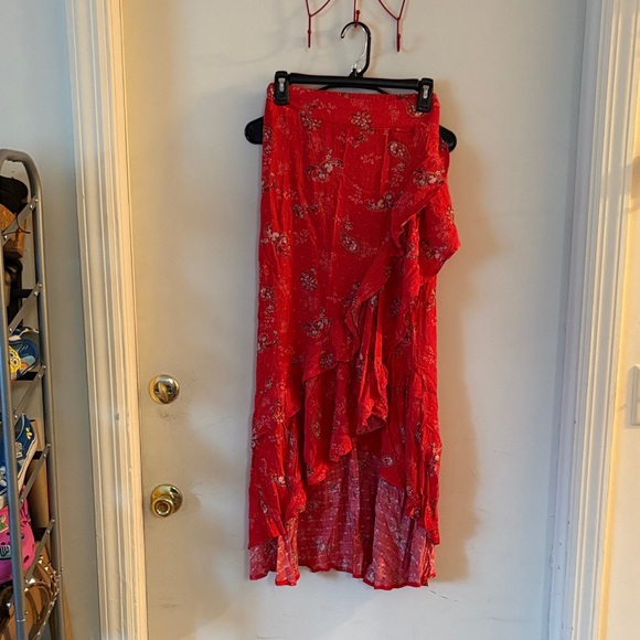 torrid | Skirts | Torrid Red Floral Maxi Skirt | Poshmark